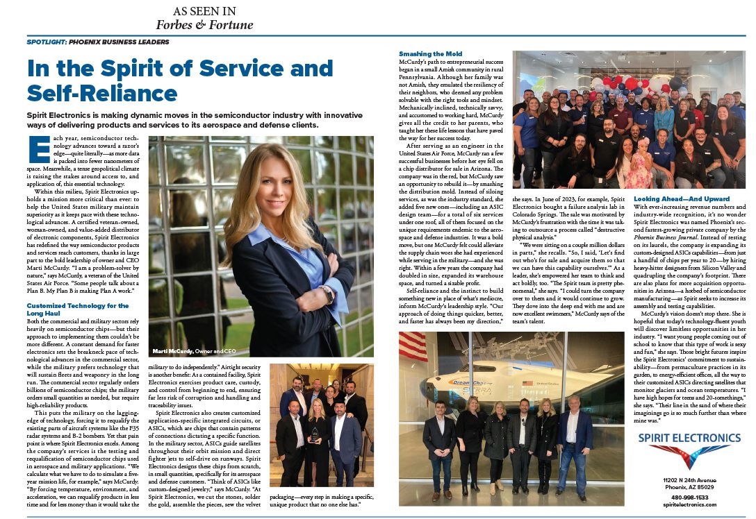 Spirit Featured in Forbes & Fortune Magazines – Spirit Electronics